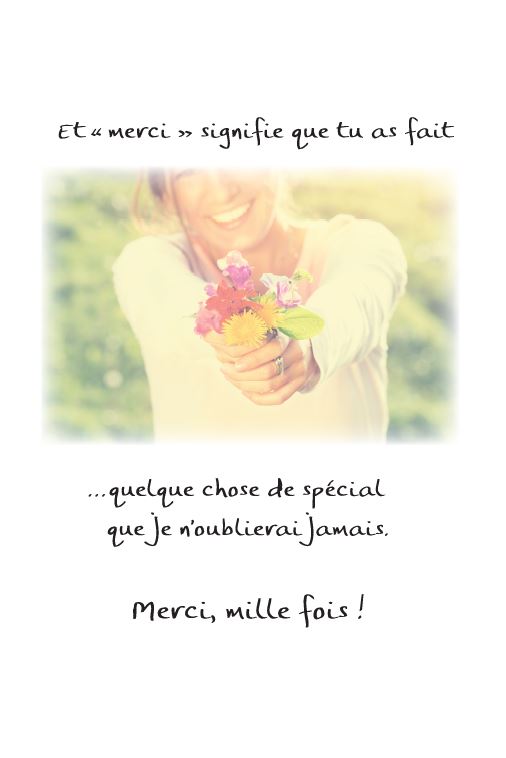 Carte de souhait à texte - Dire merci – La mèche verte